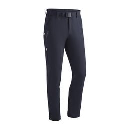 Funktionshose Maier Sports "Naturno slim", Herren, Gr. 28, Kurzgr&ouml;&szlig;en, blau (dunkelblau), 91% Polyamid, 9% Elasthan, Hosen Funktionshose, Herren Wanderhose, elastische Trekking-Hose, 4 Taschen, Slim Fit