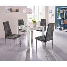 Essgruppe OTTO HOME, grau (wei&szlig;, anthrazit), B:80cm, Sitzm&ouml;bel-Sets, Essgruppe, Tischgruppe f&uuml;r kleine R&auml;ume