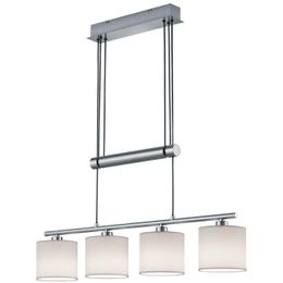 Trio LEUCHTEN Pendelleuchte "Garda", wei&szlig; (wei&szlig;, nickelfarben matt), 4, 1 Stk.,mit Leuchtmittel, 4mal E14 je 3,5 Watt und 320 Lumen, Leuchten, H&auml;ngelampe, H&auml;ngeleuchte, Pendelleuchte