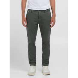 Chinohose Replay "Benni Regular Slim", Herren, Gr. 36, L&auml;nge 34, gr&uuml;n (military gr&uuml;n), Web, Obermaterial: 91% Baumwolle, 6% Elastomultiester, 3% Elasthan, regular fit lang, Hosen Chinohose