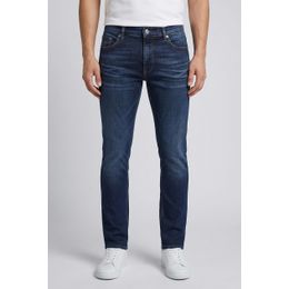 Only & Sons Slim-fit-Jeans ONLY & SONS "ONSLOOM SLIM 5748 EY BOX JEANS MU", Herren, Gr. 32, L&auml;nge 34, dunkelblau denim, Denim/Jeans, Obermaterial: 65% Baumwolle, 18% Polyester, 15% Viskose, 2% Elasthan, Abriebeffekte, slim fit lang, Jeans Slim-fit-Jeans, Baumwollmischung, slim fit