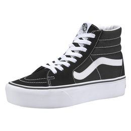 Plateausneaker Vans "UA SK8-Hi Platform 2.0", Damen, Gr. 42,5, schwarz, Leder, Textil, Schuhe Plateausneaker, aus textilem Canvas-Material