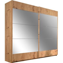 Schwebet&uuml;renschrank Rauch "Kleiderschrank Schrank Garderobe W&auml;scheschrank Ankleide MALIBU", braun (eiche artisan), B:226cm H:210cm T:62cm, Holzwerkstoff, Schr&auml;nke, Schwebet&uuml;renschrank, mit gro&szlig;fl&auml;chigen T&uuml;ren, gro&szlig;z&uuml;giger Stauraum MADE IN GERMANY