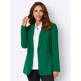 Jackenblazer Lady "Blazer", Damen, Gr. 46, gr&uuml;n, 63% Polyester, 34% Viskose, 3% Elasthan, Blazer Jackenblazer