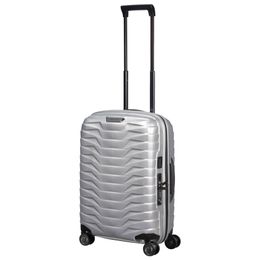 Hartschalen-Trolley Samsonite "PROXIS, verschiedene Gr&ouml;&szlig;en und Farben", Damen, Gr. B/H/T: 40cm x 55cm x 20cm 38 l, silber, Polypropylen, unifarben, festlich, Koffer Hartschalen-Trolley, Trolley Reisegep&auml;ck Hartschalenkoffer Reisekoffer TSA-Zahlenschloss