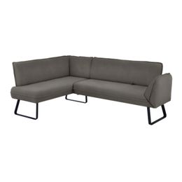 K+w Komfort & Wohnen Eckbank K+W KOMFORT & WOHNEN "Drive", grau (granit 83), H:91cm T:68cm, Sitzb&auml;nke, Eckbank, mit Seitenteilverstellung am langem Schenkel zur Sitzplatzerweiterung