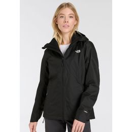 Funktionsjacke The North Face "W QUEST TRICLIMATE", Damen, Gr. XS, schwarz (tnf schwarz, npf), Web, Obermaterial: 100% Polyester, Jacken Funktionsjacke, mit regulierbarem Elastikband an der Kapuze, aus Polyester