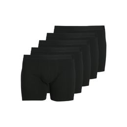Jack & Jones PlusSize Trunk "JACTONE IN TONE TRUNKS 5 PACK NOOS PLS", Herren, Gr. 4XL, 5 Stk., schwarz pack:schwarz, schwarz, schwarz, schwarz, Jersey, Obermaterial: 95% Baumwolle, 5% Elasthan, JACK & JONES PLUSSIZE, unifarben, Unterhosen Trunk