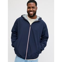 Jack & Jones PlusSize Blouson "JJJAKE LIGHT JACKET PLS", Herren, Gr. 5XL, navy blazer, Web, Obermaterial: 100% Polyester, JACK & JONES PLUSSIZE, unifarben, regular fit, Jacken Blouson