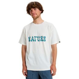 T-Shirt Quiksilver "Nature", Herren, Gr. L, wei&szlig;, [Hauptstoff] 100% Bio-Baumwolle, Shirts T-Shirt