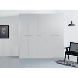 Dreht&uuml;renschrank Rauch "Kleiderschrank Schrank Garderobe TOPSELLER OTELI inkl. Inneneinteilung", grau (seidengrau), B:226cm H:229cm T:54cm, Holzwerkstoff, Schr&auml;nke, Dreht&uuml;renschrank, mit zus&auml;tzlichen Einlegeb&ouml;den, optional mit Spiegel MADE IN GERMANY