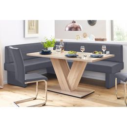 Eckbank Home Affaire, grau, B:222cm H:89cm T:162cm, Sitzb&auml;nke, Eckbank