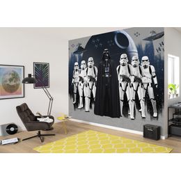 Fototapete Komar "Vlies Fototapete - STAR WARS The Dark Side - Gr&ouml;&szlig;e 368 x 248 cm", wei&szlig;,schwarz,grau, B:3,68m H:248m, Vlies, Tapeten, Fototapete