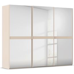 Schwebet&uuml;renschrank Rauch "Kleiderschrank Schrank Garderobe Schlafzimmerschrank SCALE-LINE", beige (champagner), B:271cm H:223cm T:68cm, Holzwerkstoff, Schr&auml;nke, Schwebet&uuml;renschrank, edle Optik mit Bauchbinde in Korpusfarbe Spiegelfront MADE IN GERMANY