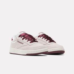 Sneaker Reebok CLASSIC "CLUB C 85", Damen, Gr. 37,5, luxegrau, schwarzcherry, chalk, Leder, Textil, Schuhe Sneaker