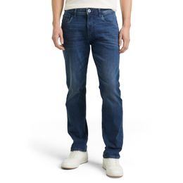 Straight-Jeans Tom Tailor, Herren, Gr. 36, L&auml;nge 36, used schwarz stone blau denim, Denim/Jeans, Obermaterial: 92% Baumwolle, 6% Polyester, 2% Elasthan, unifarben, straight fit kn&ouml;chellang, Jeans Straight-Jeans, im Five-Pocket Style
