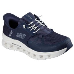 Slip-On Sneaker Skechers "GLIDE-STEP PRO", Herren, Gr. 44, blau (navy), Textil, Schuhe Slip-On Sneaker, Laufschuh, Trainingsschuh mit flexibler Traktionslaufsohle, Topseller