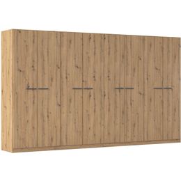Dreht&uuml;renschrank Rauch "Kleiderschrank Schrank Garderobe TOPSELLER OTELI inkl. Inneneinteilung", eiche artisan, B:360cm H:210cm T:54cm, Holzwerkstoff, Schr&auml;nke, Dreht&uuml;renschrank, mit zus&auml;tzlichen Einlegeb&ouml;den, optional mit Spiegel MADE IN GERMANY
