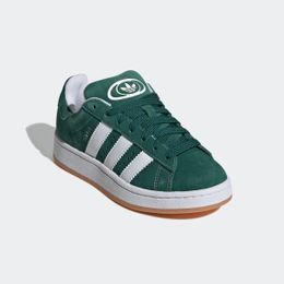 Sneaker adidas originals "CAMPUS 00S", M&auml;dchen, Gr. 35,5, gr&uuml;n (drkgrn, ftwwht, owei&szlig;), Leder, Synthetik, Schuhe Sneaker, f&uuml;r Kinder und Jugendliche, mit Gummilaufsohle, mit Schn&uuml;rung