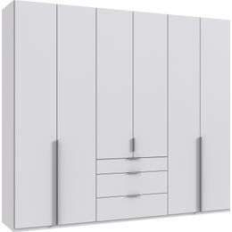 Dreht&uuml;renschrank wimex "Mugano", wei&szlig;, griffe alufarben, B:270cm H:236cm T:58cm, Holzwerkstoff, Schr&auml;nke, Dreht&uuml;renschrank, in vielen Breiten, 208 oder 236 cm hoch, Made in Germany