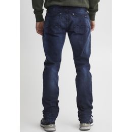 5-Pocket-Jeans Blend "BHTWISTER", Herren, Gr. 33, L&auml;nge 34, blau (middle blau), Denim/Jeans, Obermaterial: 98% Baumwolle, 2% Elasthan, Abriebeffekte, slim fit kn&ouml;chellang, Jeans 5-Pocket-Jeans