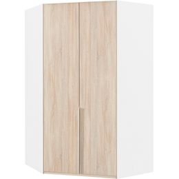 Eckkleiderschrank wimex "New York", wei&szlig; (wei&szlig;, struktureichefarben hell), B:90cm H:236cm T:125cm, Schr&auml;nke, Eckkleiderschrank, 208 oder 236cm hoch