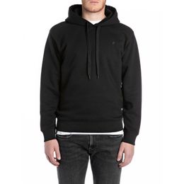 Kapuzensweatshirt Replay, Herren, Gr. S, schwarz, Sweatware, Obermaterial: 80% Baumwolle, 20% Polyester, unifarben, regular fit normal, Rundhals, angesetztes B&uuml;ndchen, Sweatshirts Kapuzensweatshirt