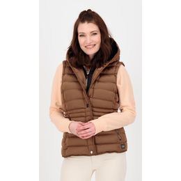 Steppweste LPO "GIMOUR VAIL VEST Women", Damen, Gr. 44L, braun, 100% Polyester, tailliert, Westen Steppweste, zum Wenden