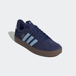 Sneaker adidas Sportswear "VL COURT 3.0", Herren, Gr. 38,5, dunkelblau, clear sky, gold metallic, Leder, Synthetik, Schuhe Sneaker, inspiriert vom Design des adidas samba, Topseller