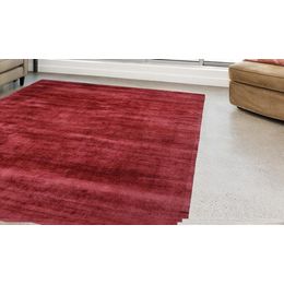 Teppich Calo-deluxe "Viteox 200" Gr. 4, rot (rot, violett), B:160cm H:13mm L:230cm, Viskose, Teppiche, Teppich, Viskose, Kurzflor, Wohnzimmer