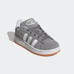 Sneaker adidas originals "CAMPUS 00S", M&auml;dchen, Gr. 35, grau (grau three, cloud wei&szlig;, gum 2), Leder, Synthetik, Schuhe Sneaker, f&uuml;r Kinder