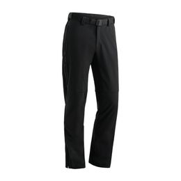 Outdoorhose Maier Sports "Halitit M", Herren, Gr. 46, Normalgr&ouml;&szlig;en, schwarz, 91% Polyamid, 9% Elasthan, Hosen Outdoorhose, Herren Funktionshose, robuste Wanderhose, 3 Taschen + G&uuml;rtel, Reg. Fit