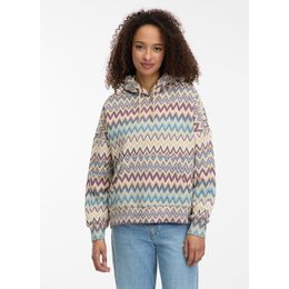 Sweatshirt Ragwear "PIRITA PRINT", Damen, Gr. S, sand, Sweatware, Obermaterial: 70% Baumwolle, 30% Polyester, bedruckt, regular fit, Rundhals, Sweatshirts Sweatshirt