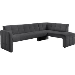 Eckbank exxpo - SOFA FASHION "Barista, bequem und elegant, hohe Bodenfreiheit", grau (anthrazith), B:245cm H:83cm T:159cm, Sitzb&auml;nke, Eckbank, Eckbank Barista bequem und elegant, hochwertige Detailverarbeitung