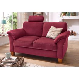 2-Sitzer Home Affaire "Borkum, B: 156cm", rot (bordeaux), B:156cm H:87cm T:88cm, Struktur (100% Polyester);Luxus-Microfaser ALTARA NUBUCK (100% Polyester);MELROSE (100% Polyester);Luxus-Microfaser Toro (100% Polyester), Sofas, 2-Sitzer, mit Federkern