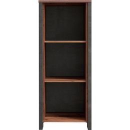 Aktenregal FORTE "Clif", grau (old &ndash; wood vintage, betonoptik dunkelgrau), B:46cm H:115cm T:41,6cm, Regale, Aktenregal, B&uuml;cherregal im Industriestil, H&ouml;he 115 cm