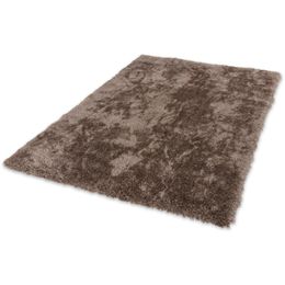 Sch&ouml;ner Wohnen Kollektion Hochflor-Teppich "Heaven" Gr. 3, braun (hellbraun), B:133cm H:50mm L:190cm, Kunstfaser, SCH&Ouml;NER WOHNEN-KOLLEKTION, Teppiche, Hochflor-Teppich, besonders weich durch Microfaser, Wohnzimmer