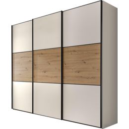 Schwebet&uuml;renschrank STAUD "Includo, Made in Germany", wei&szlig; (dekor wei&szlig;, artisan eiche), B:249cm H:222cm T:68cm, Holzwerkstoff, Schr&auml;nke, Schwebet&uuml;renschrank, mit vier verschiedenen Ausstattungsvarianten