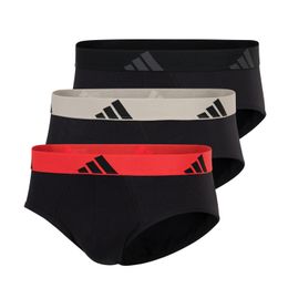Slip adidas Sportswear "Active Flex Cotton", Herren, Gr. L, 909, sonstiges, Single Jersey, Obermaterial: 95% Baumwolle, 5% Elasthan, unifarben mit Farbeinsatz, k&ouml;rpernah, Unterhosen Slip, elastisch, Logo-Bund, scheuerfreies Tragegef&uuml;hl, ohne Eingriff