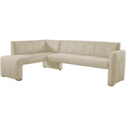 Essbank exxpo - SOFA FASHION, beige (sand), B:245cm H:83cm T:159cm, Holzwerkstoff, Sitzb&auml;nke, Essbank, elegant und modern mit hohem Sitzkomfort