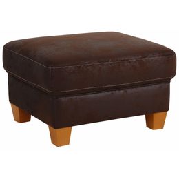 Hocker Home Affaire "Borkum; B: 75cm", braun (schoko), B:75cm H:46cm T:63cm, Struktur (100% Polyester);Luxus-Microfaser ALTARA NUBUCK (100% Polyester);MELROSE (100% Polyester);Luxus-Microfaser Toro (100% Polyester), Hocker, Hocker, mit Federkern