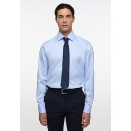 Langarmhemd Eterna "SLIM FIT", Herren, Gr. 44, Normalgr&ouml;&szlig;en, blau (hellblau), Twill, 100% Baumwolle, schmal, Umschlagmanschette, Hemden Langarmhemd, NON IRON (b&uuml;gelfrei)