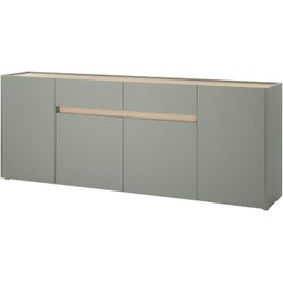 Sideboard Home Affaire "City/Giron, moderner Schrank, Kommode, Stauraumschrank", gr&uuml;n (gr&uuml;n aloe), B:223,5cm H:84cm T:40cm, FSC-zertifizierter Holzwerkstoff, Sideboards, Sideboard, zeitlos, modern, ausreichend Stauraum, vielseitig einsetzbar