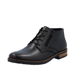 Schn&uuml;rstiefelette Rieker, Herren, Gr. 40, schwarz, Glattleder, unifarben, Schuhe Schn&uuml;rstiefelette, Business-Stiefelette, Klassik-Boots in eleganter Optik