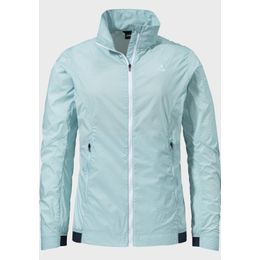 Sch&ouml;ffel Outdoorjacke SCH&Ouml;FFEL "Jacket Bygstad L", Damen, Gr. 46, blau (8025, blau), Oberstoff : 100% Nylon, regular fit, hoch geschlossener Ausschnitt, Jacken Outdoorjacke