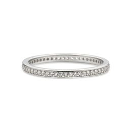 Fingerring Bruno Banani "Schmuck Geschenk Silber 925 Damenring Memoire Eternity" Gr. 56, silber (silberfarben, kristallwei&szlig;), Fingerringe, Damen, 56, Silber 925 (Sterlingsilber), 2,1mm, Fingerring, mit Zirkonia (synth.)