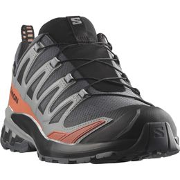 Trailrunningschuh Salomon "XA PRO 3D V9 GORE-TEX", Herren, Gr. 42, schwarz (turbulence, schwarz, burnt ochre), Synthetik, Textil, Schuhe Trailrunningschuh, wasserdicht
