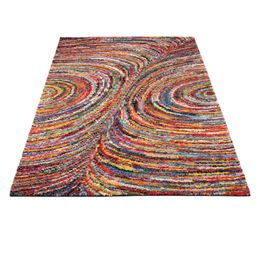 Hochflor-Teppich OCI DIE TEPPICHMARKE "Sixteen Face" Gr. 2, bunt (multi), B:80cm H:25mm L:150cm, Kunstfaser, Teppiche, Hochflor-Teppich, Langflor, Shaggy, modernes Design, Wohnzimmer, Kinderzimmer
