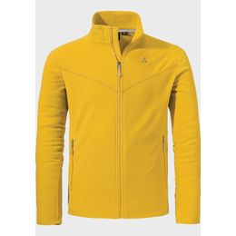 Sch&ouml;ffel Fleecejacke SCH&Ouml;FFEL "Fleece Jk Style Qutang MNS", Herren, Gr. 52, gelb (5205, gelb), Oberstoff: 100% Polyester, regular fit, hoch geschlossener Ausschnitt, Jacken Fleecejacke