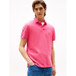 Poloshirt Tommy Hilfiger "1985 REGULAR POLO", Herren, Gr. S, pink (pink alert), Piqu&eacute;, Obermaterial: 96% Baumwolle, 4% Elasthan, hoch geschlossener Ausschnitt, Shirts Poloshirt, aus Piqu&eacute;